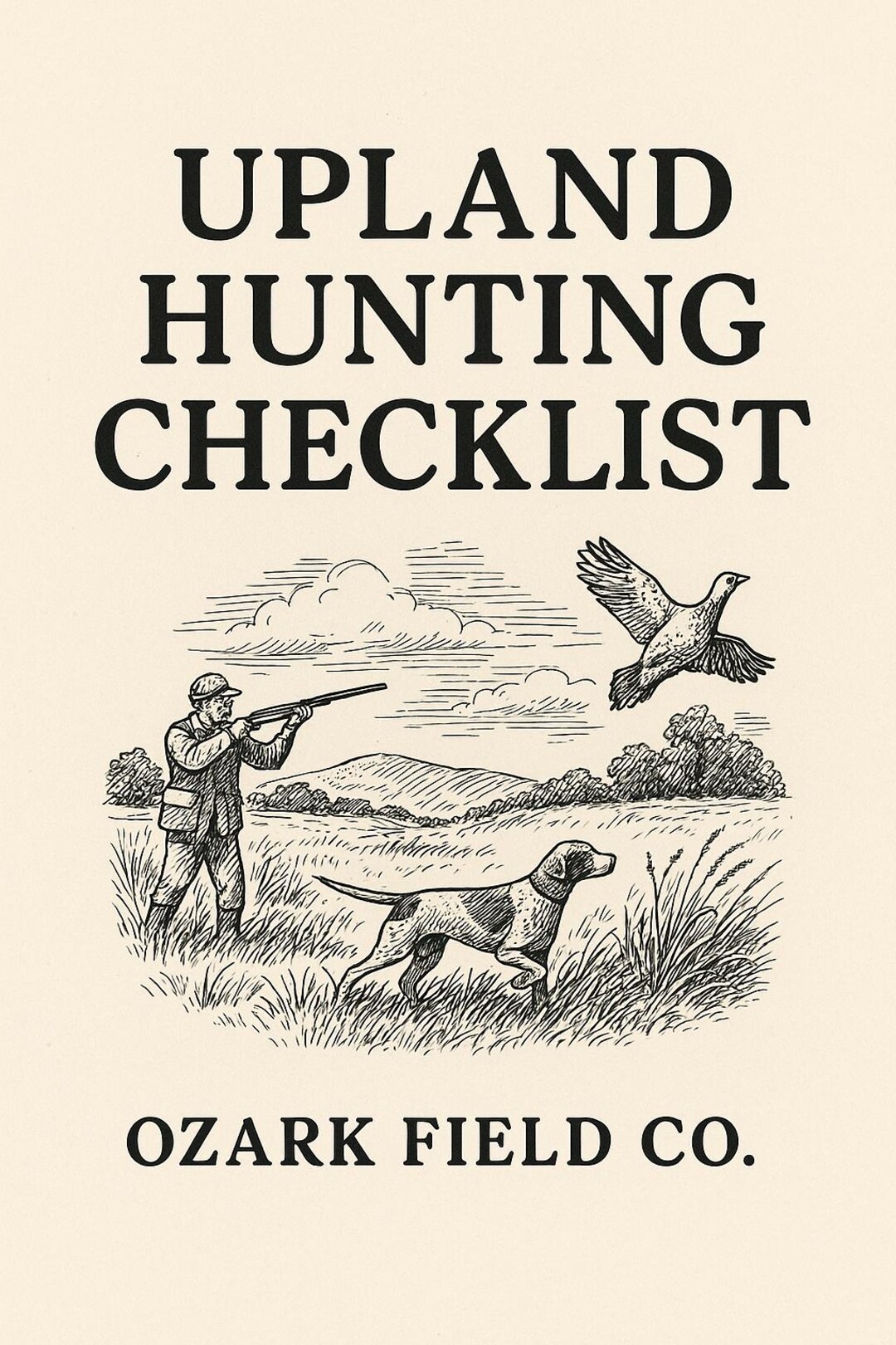 Upland Hunting Checklist, Bird Dog Gear Packing List, Hunting Field ...