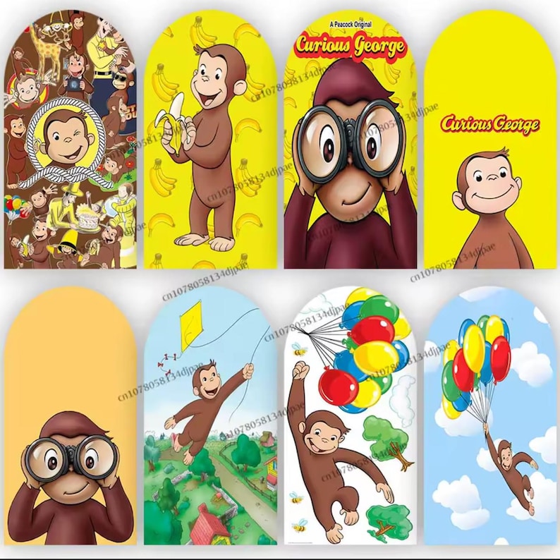 Curious George Arch Backdrop| Fast Ship| Best Seller| Wrinkle Free - Etsy