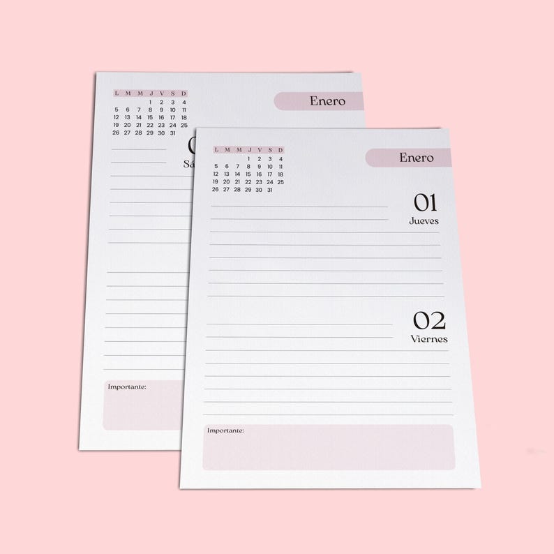 2026 Planner, Printable File, Editable PDF in Illustrator. Available in ...