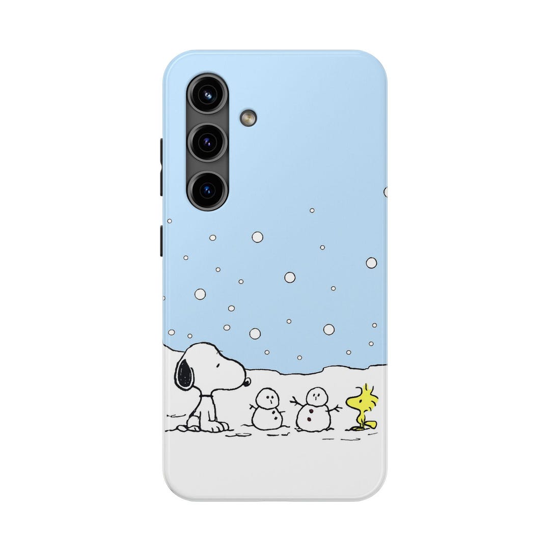 Snoopy Tough Phone Case | Lexan Plastic, Winter Holiday Design - Etsy