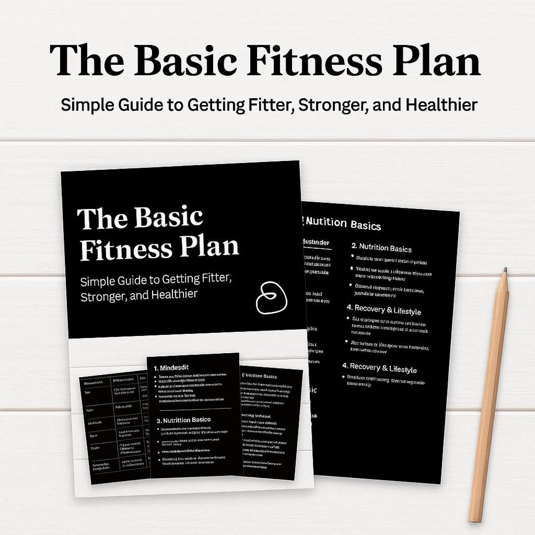 The Basic Fitness Plan - Etsy