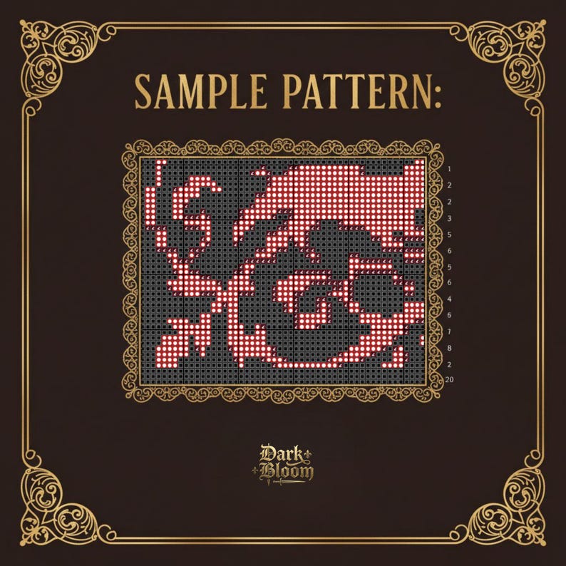 Gothic Tree of Life Cross Stitch Pattern • Redwork Forest Animals ...