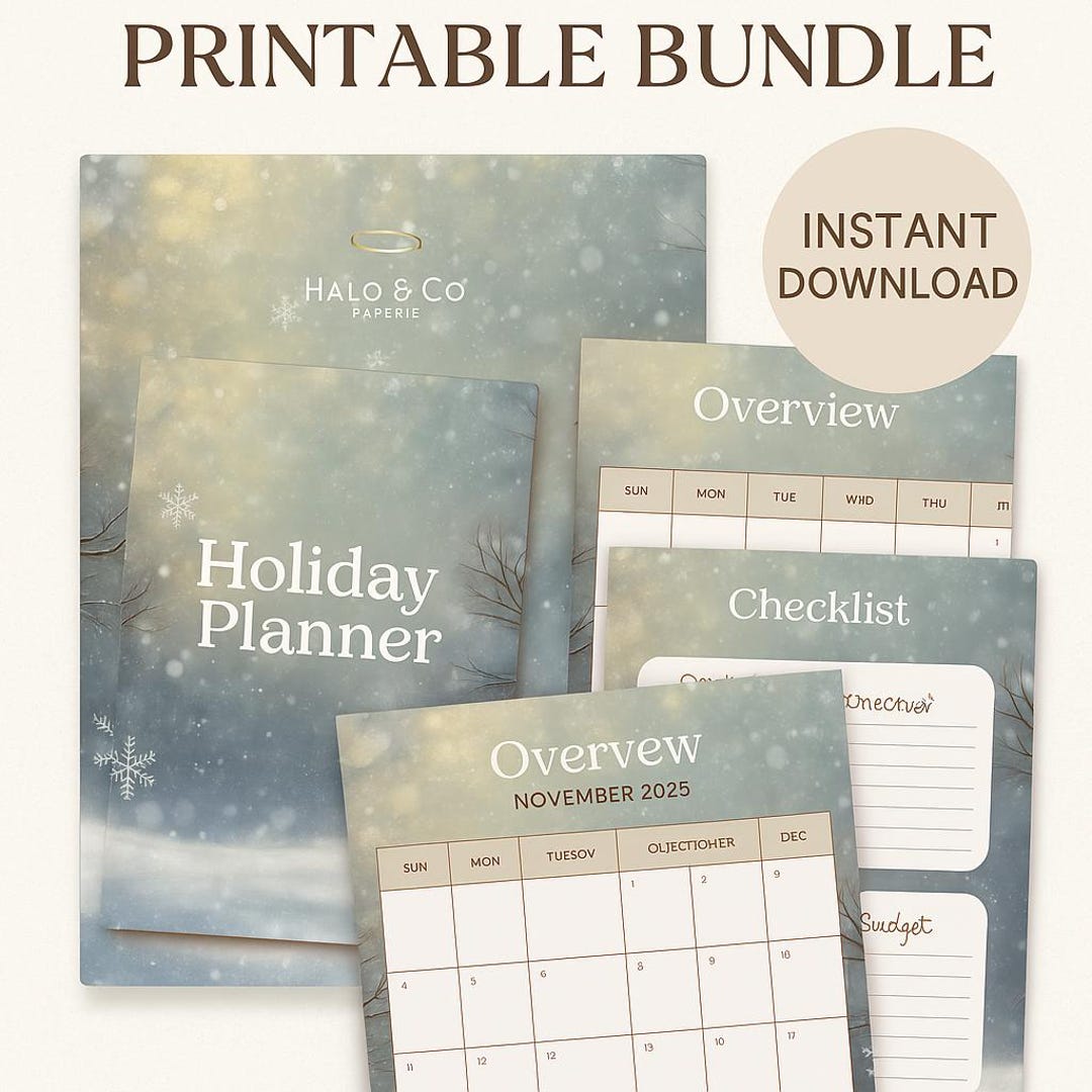 Printable Holiday Planner | Christmas Budget, Gift & Party Planner ...