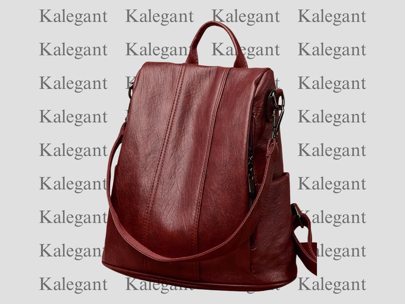 Zaino in pelle da donna - Zaino da giorno di alta qualità e grande ...