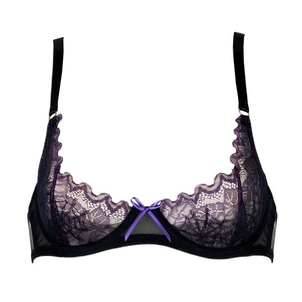 Quarter Cup Bras - Etsy UK