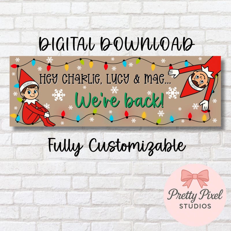 Christmas Elf Banner - Etsy