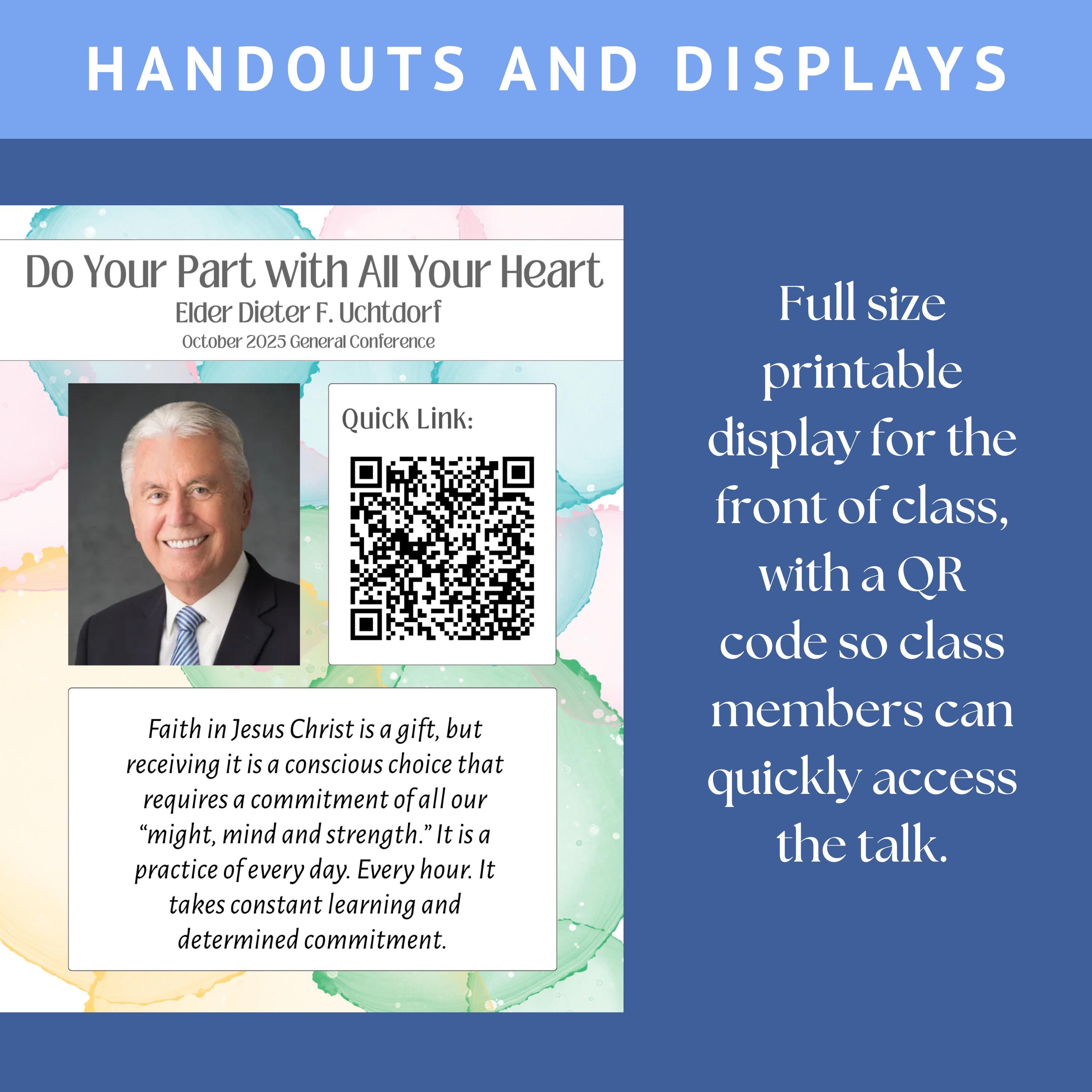 Uchtdorf Relief Society Lesson Plan: "do Your Part With All Your Heart ...