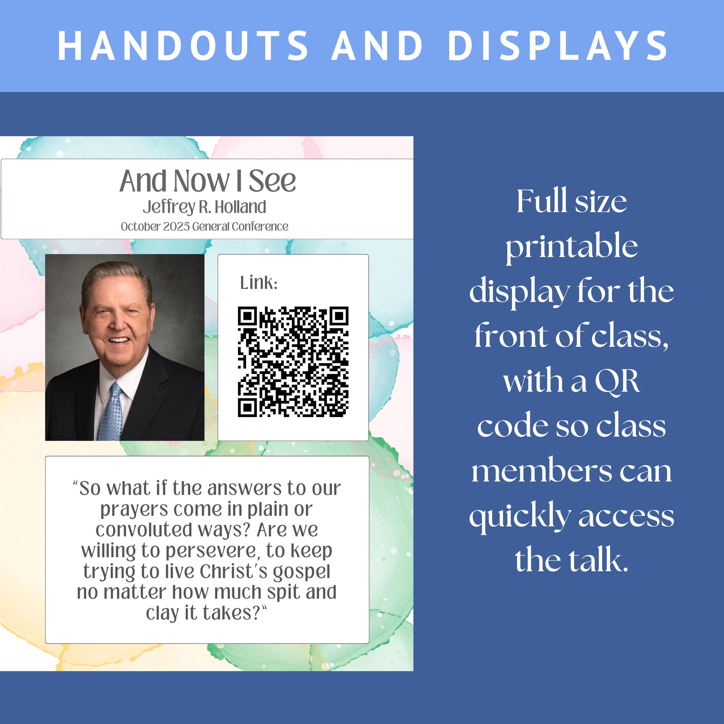 Jeffrey R Holland Relief Society Lesson Plan: "and Now I See" (digital ...