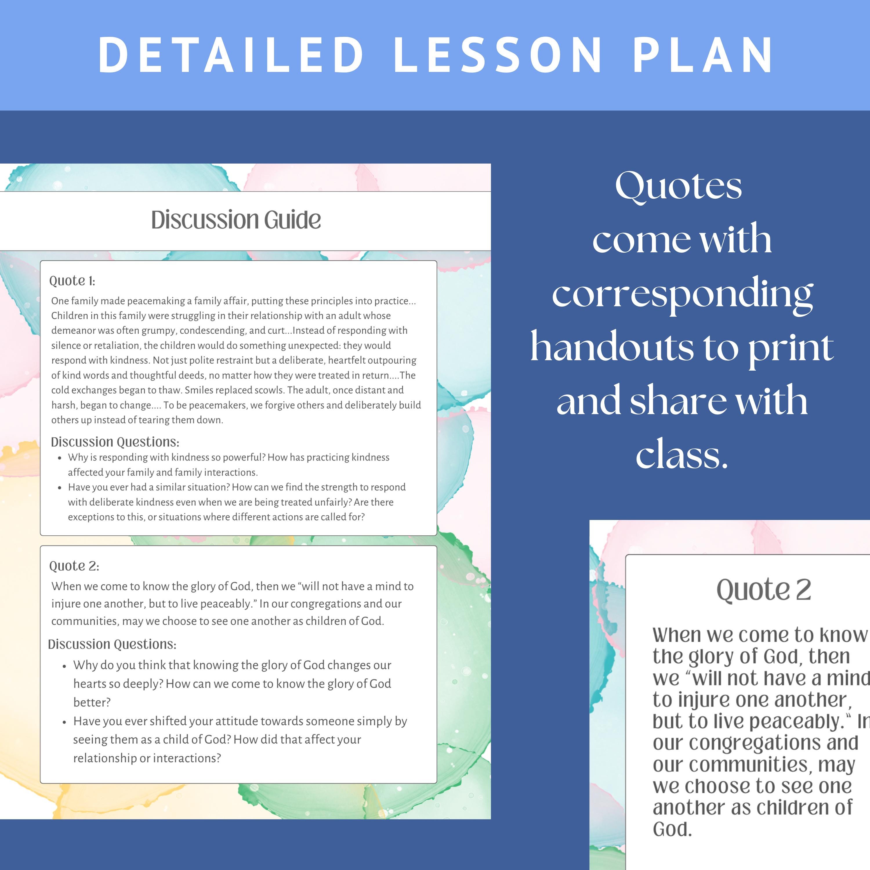 Blessed Are the Peacemakers Gary E. Stevenson Talk Lesson Plan for LDS ...