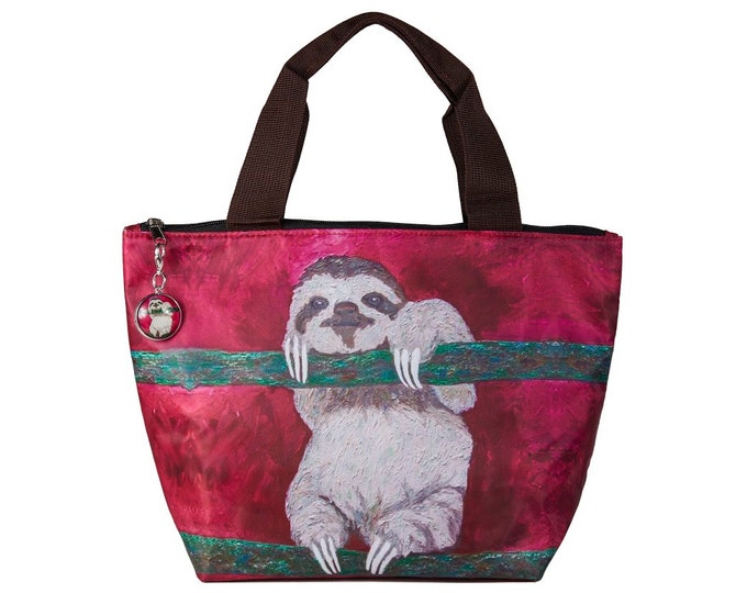 Sloth Lunch Bag Tote With Matching Detachable Charm From My | Etsy