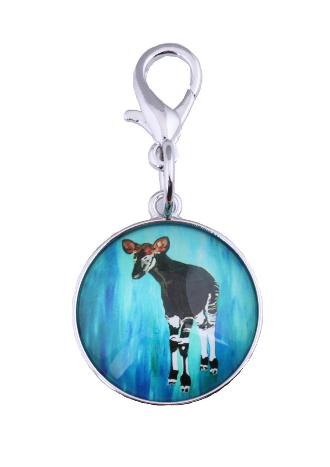 Okapi Purse Charm, Okapi Handbag Charm , Zipper Charmfrom My Painting ...
