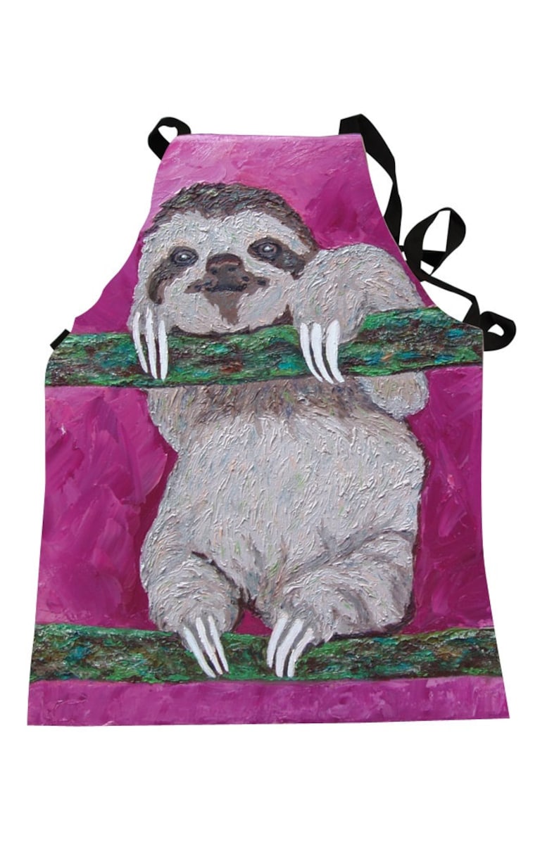 Sloth Apron by Salvador Kitti Support Wildlife Conservation - Etsy