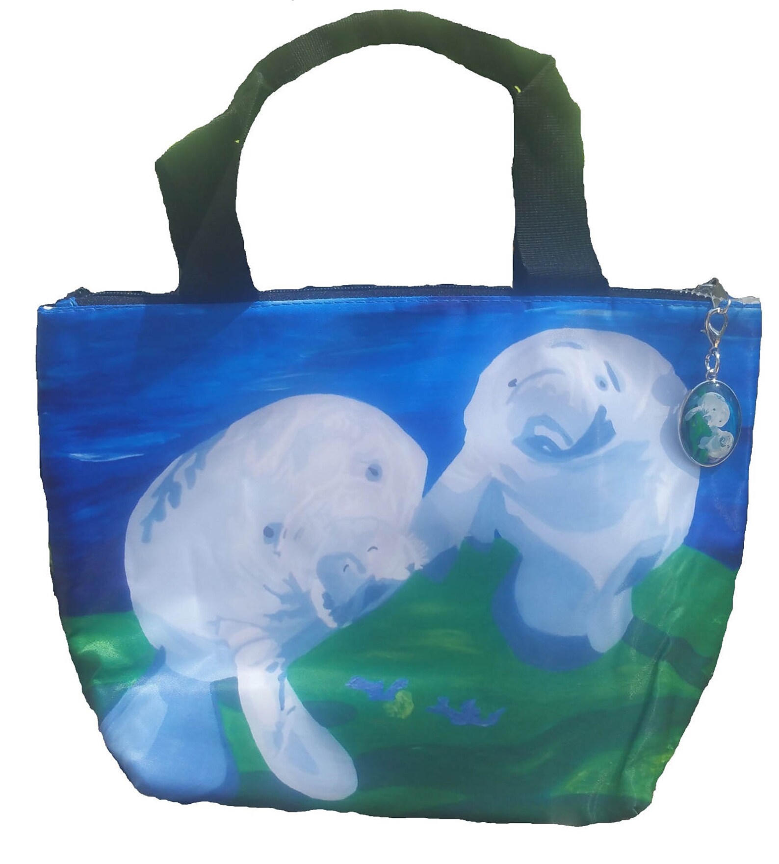 Manatee Lunch Bag Tote With Matching Detachable Charm - From My ...