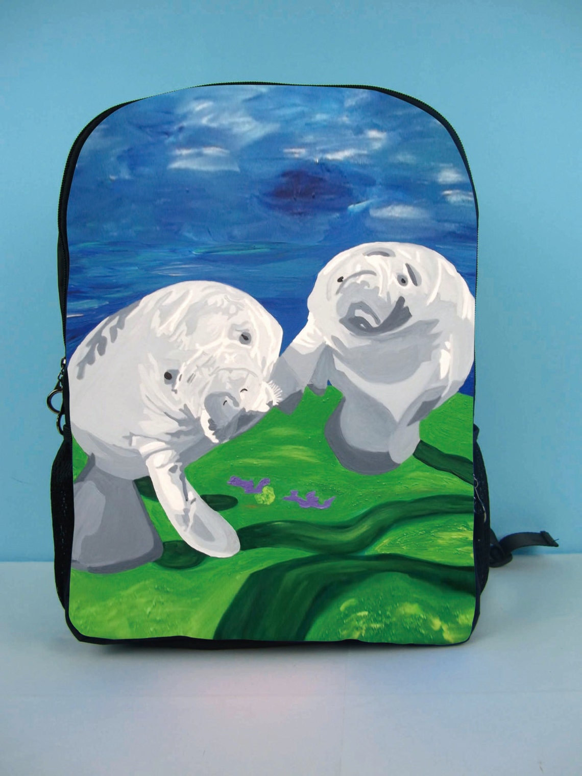 Manatee Book Bag Backpack by Salvador Kitti From My - Etsy