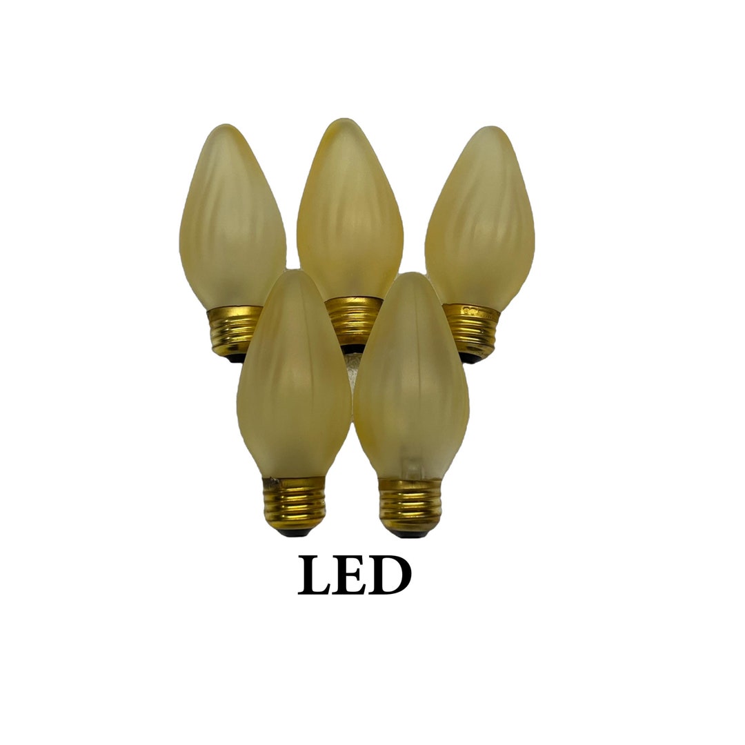 5 Dimmable LED F15 Painted Flame Bulbs for Spanish Revival and Art Deco ...