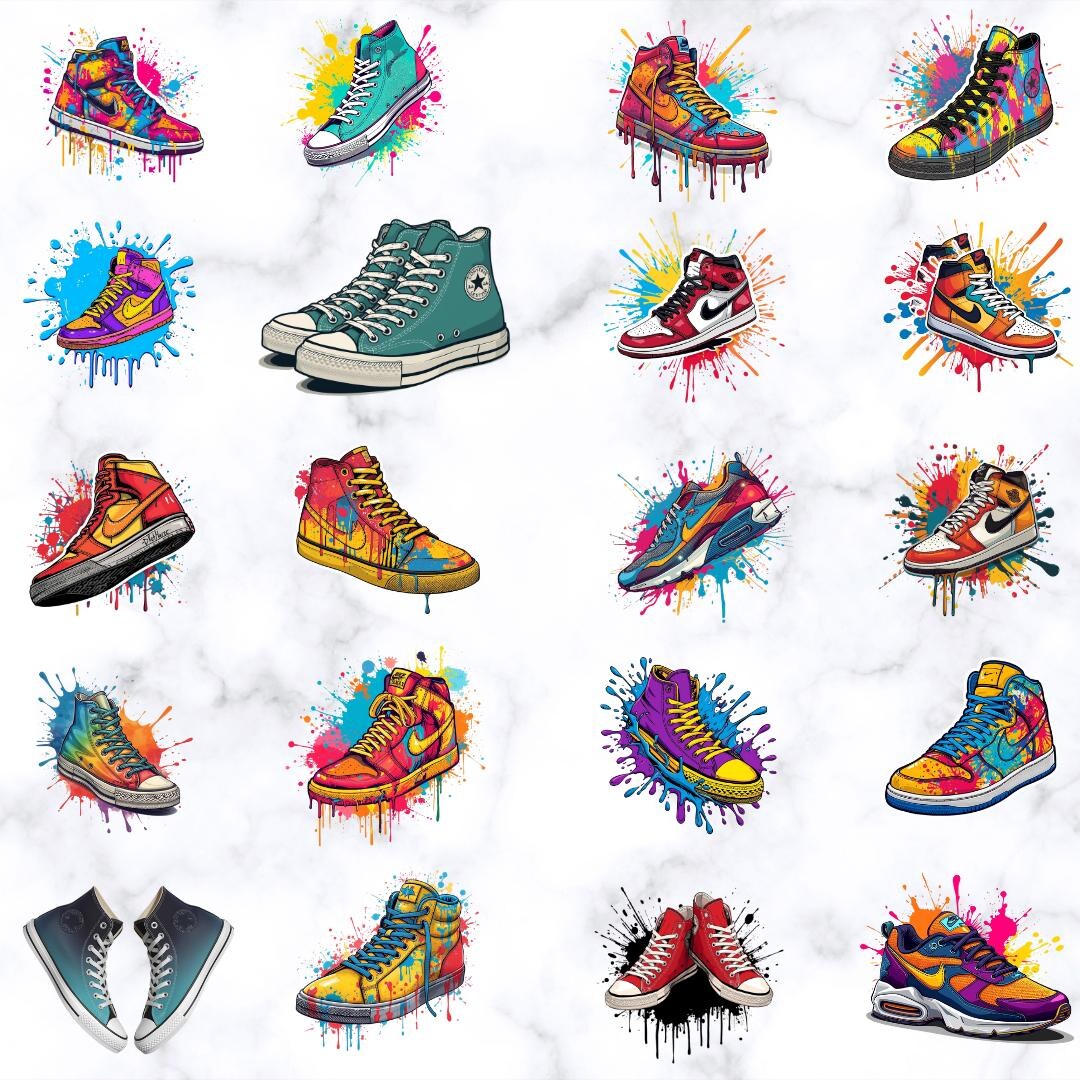 Streetwear Sneaker Clipart Bundle | Urban Fashion Shoe Graphics ...