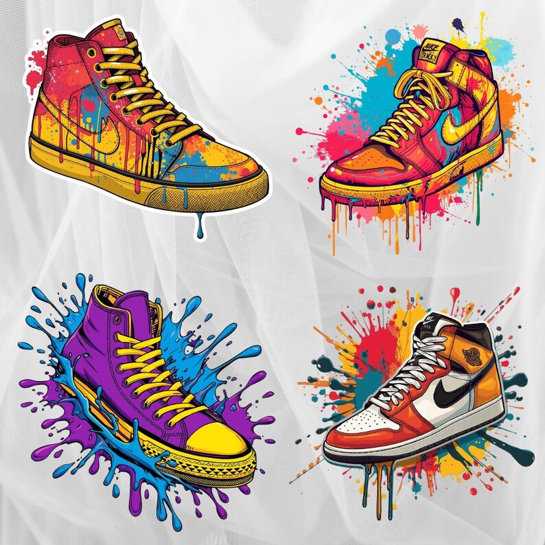 Streetwear Sneaker Clipart Bundle | Urban Fashion Shoe Graphics ...