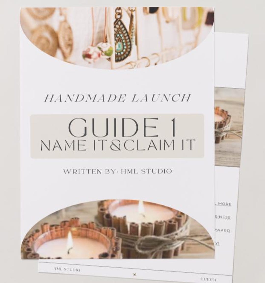 Handmade Business Guide 1 • Name It & Claim It • Digital Download - Etsy