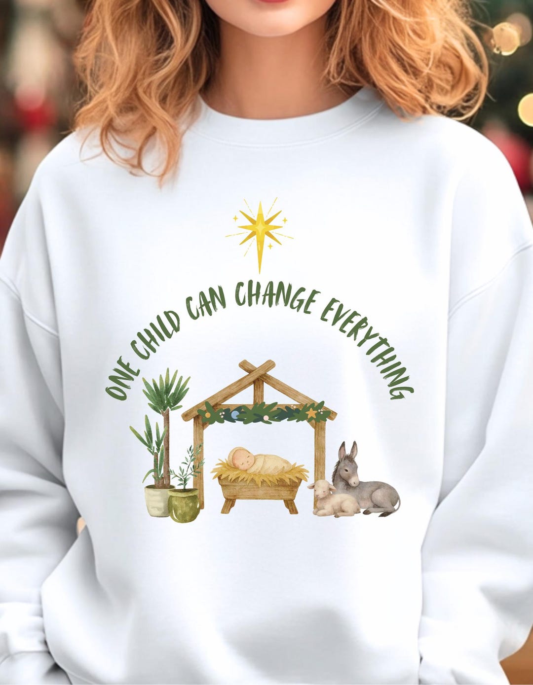 Nativity Jumper - One Child Can Change Everything - Etsy