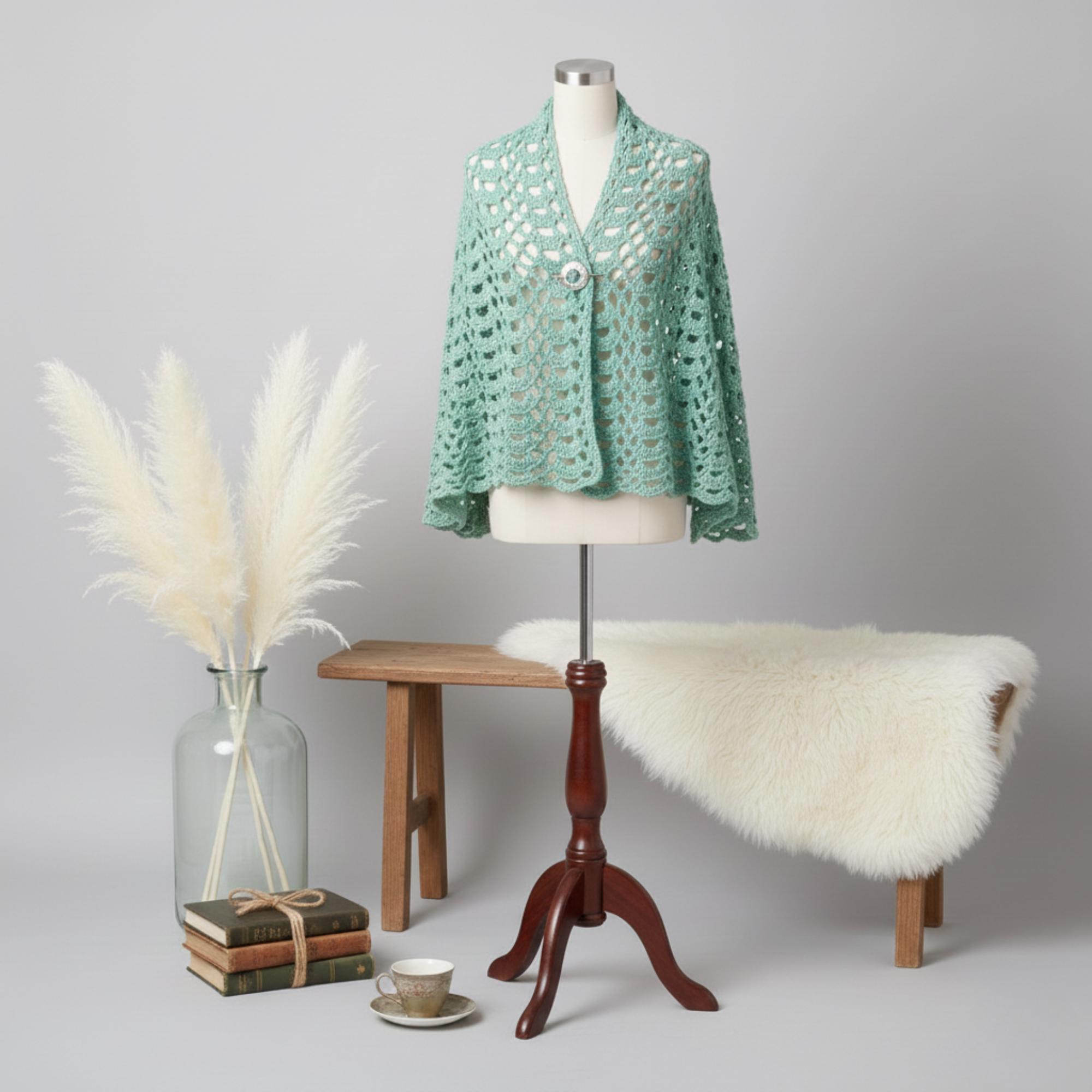 Easy Crochet Cape Shawl Summer Pattern, Lacy Capelet Wrap PDF, Openwork ...