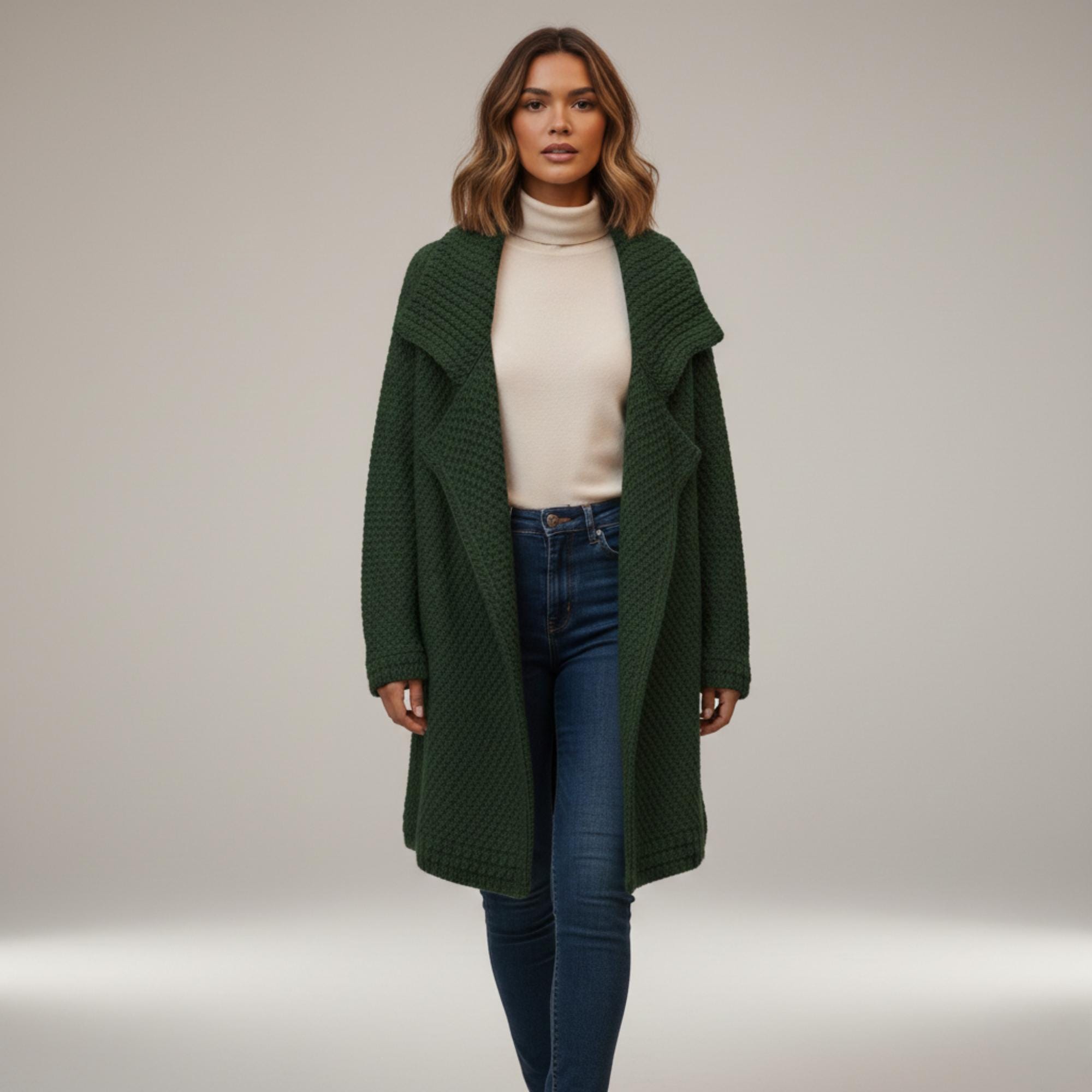 Best Knit Coatigan Pattern PDF, Women’s Open Front Cardigan Coat ...