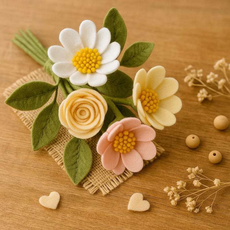 Felt Flowers - Etsy