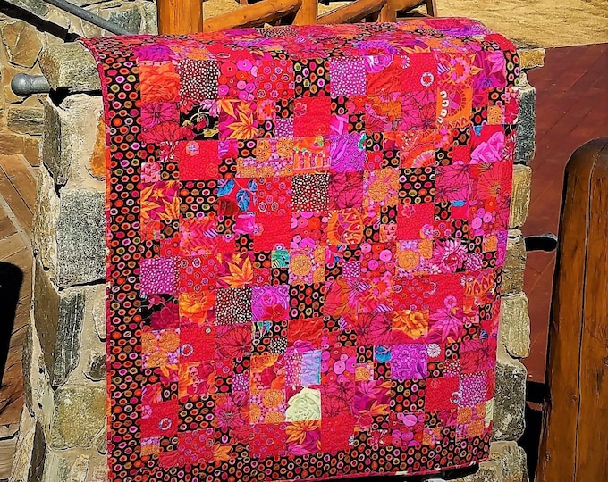SALE 20% Off----red River Valley Quilt--inspired by Kaffe Fassett ...
