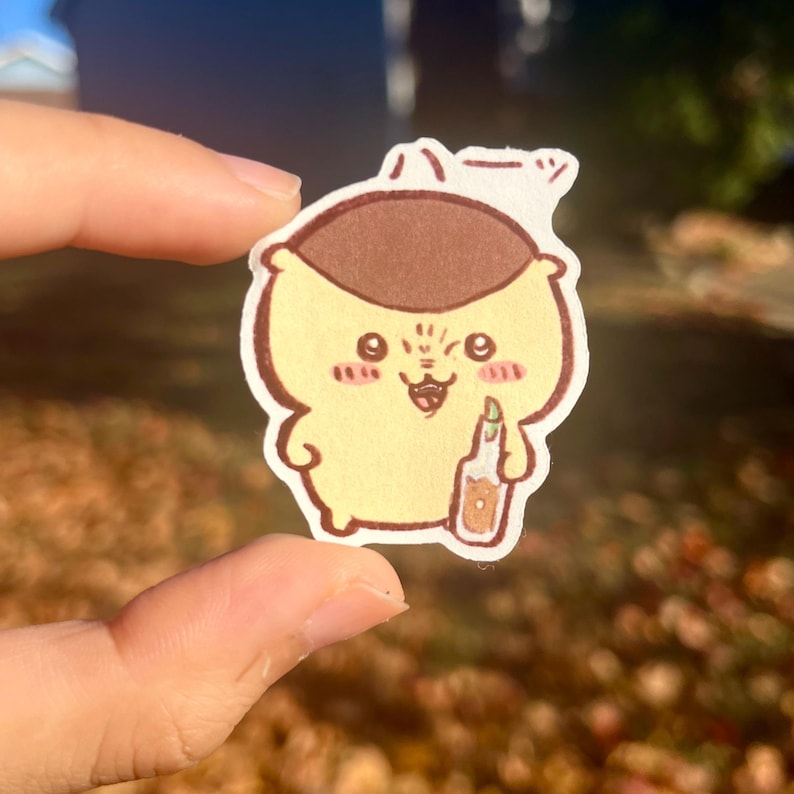 Fat Usagi Where is Hachiware and Chiikawa? Sticker, Kurimanju “haah ...