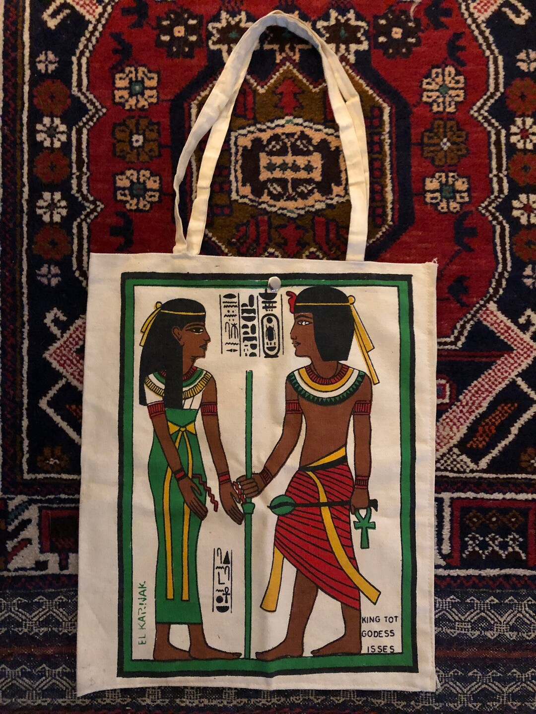 King Tut and Goddess Cotton Tote Bag - Etsy