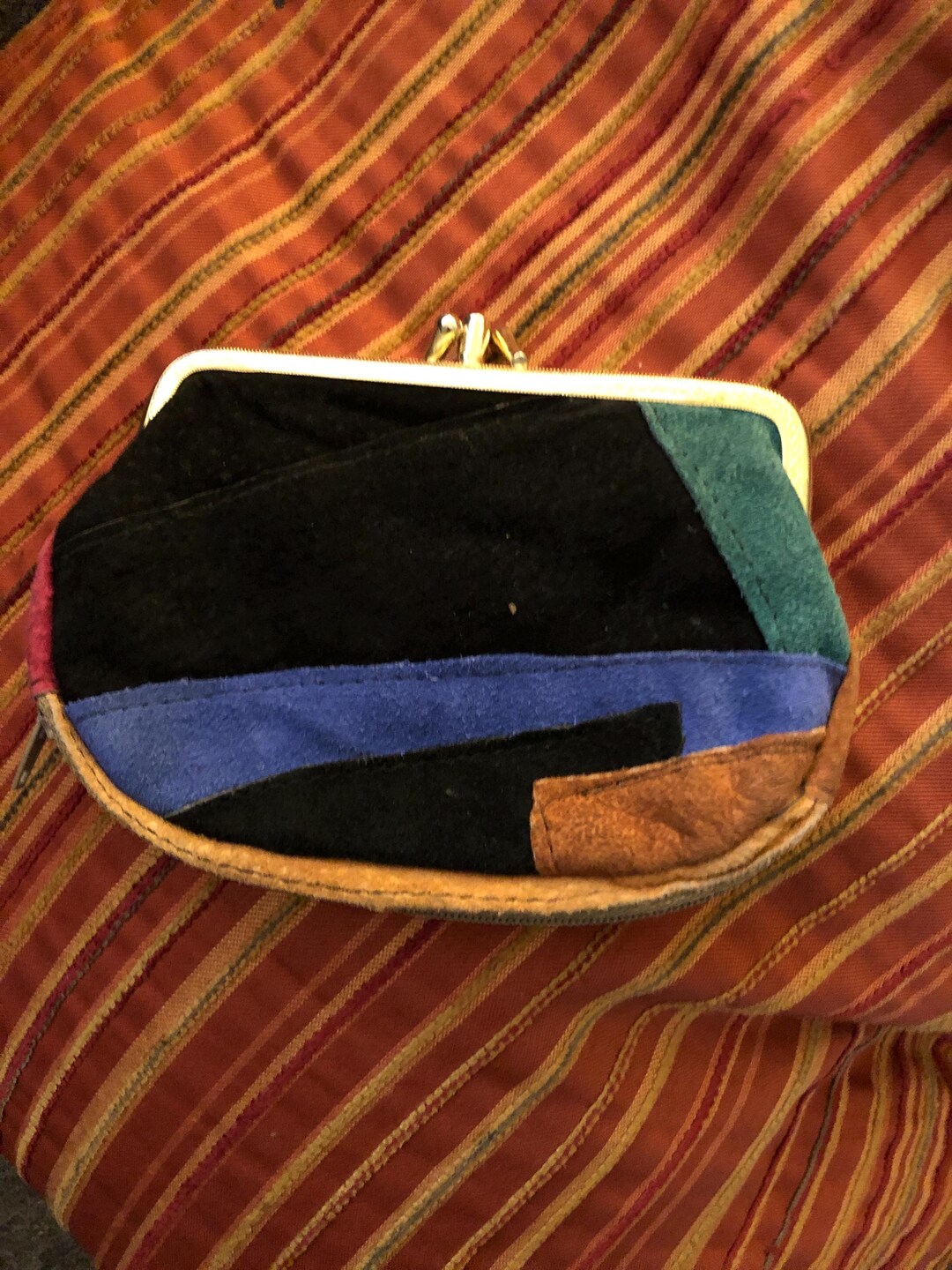 1970s Patchwork Suede Coin Purse - Etsy