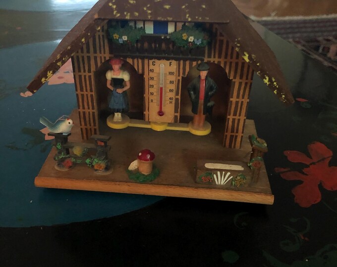 1950s German House Barometer/ Thermometer With Articulated Figures - Etsy