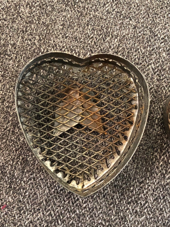 Small metal mesh heart shape box - Gem