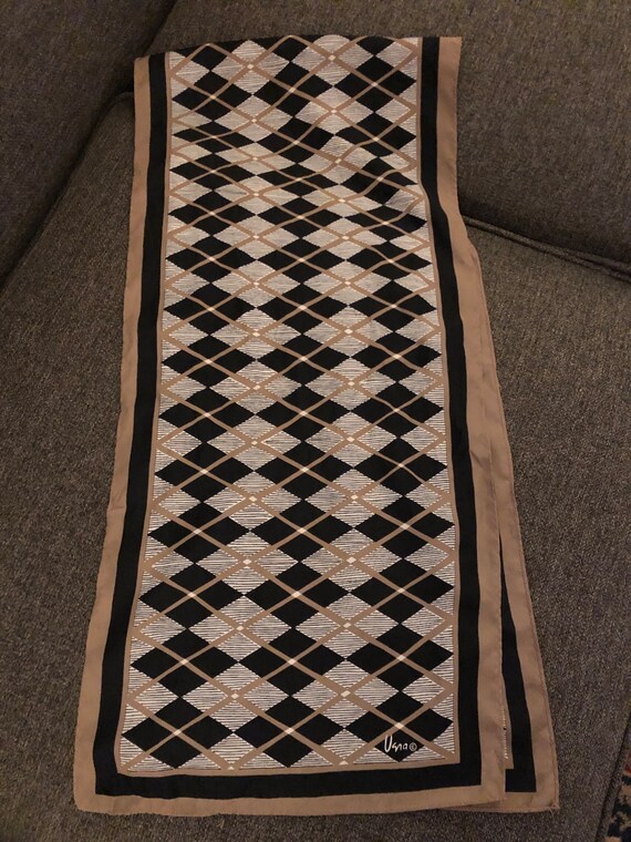 1960s Vera argyle pattern silk scarf - Gem