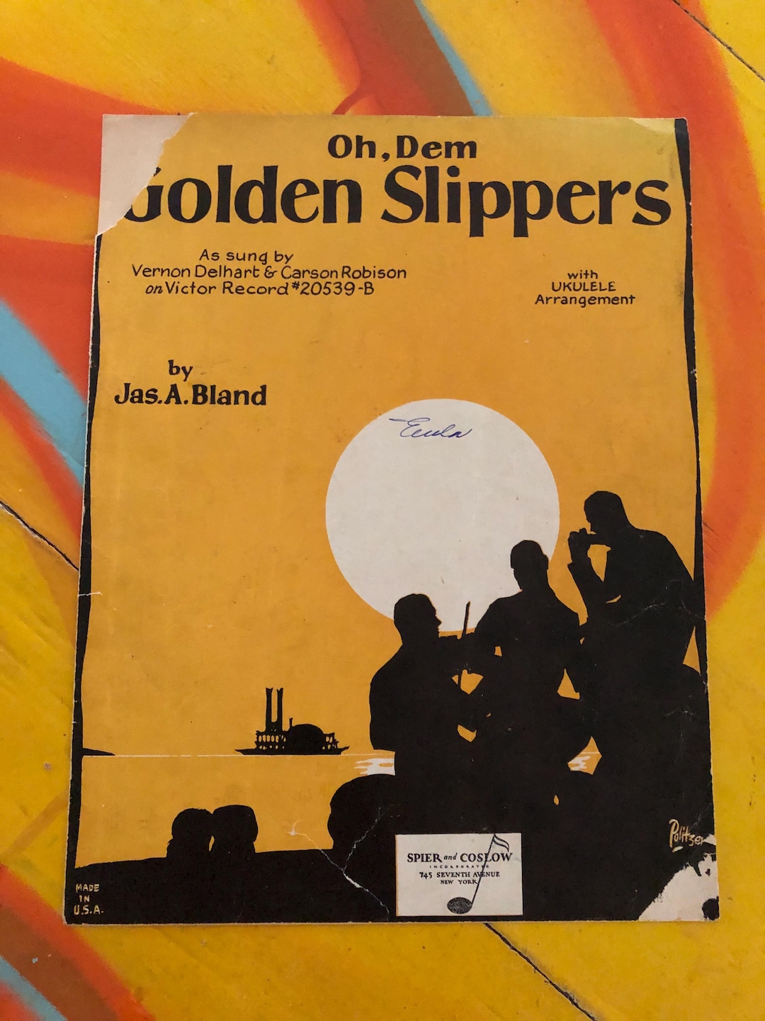 1927 Oh, Dem Golden Slippers Sheet Music With Uke Le Arrangement James ...