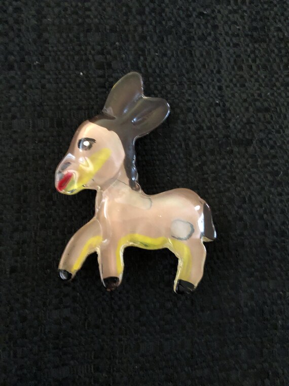 1930s/1940s lucite donkey pin - Gem