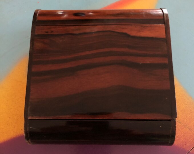 Vintage Hinged Wooden Box With Rounded Edges - Etsy