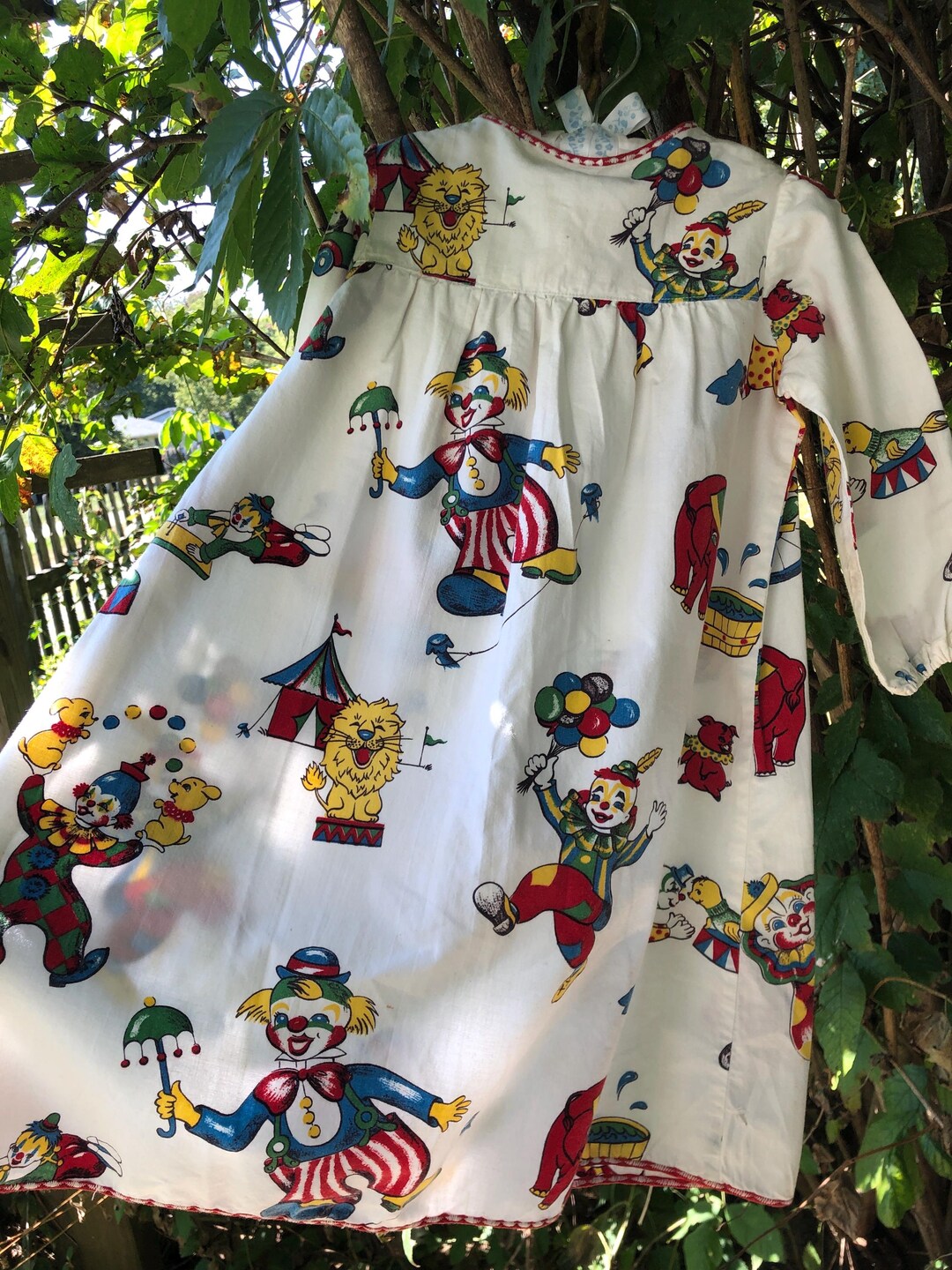 1950s Send in the Clowns Circus Print Dress - Etsy