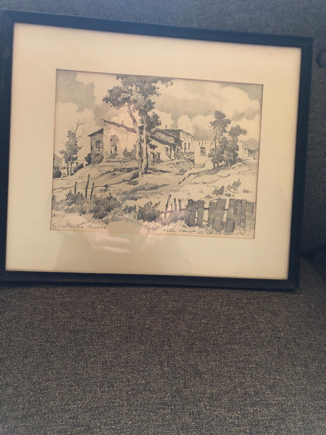 1970s Framed Arthur D Hall Print Crumbling Adobe Santa Fe - Etsy
