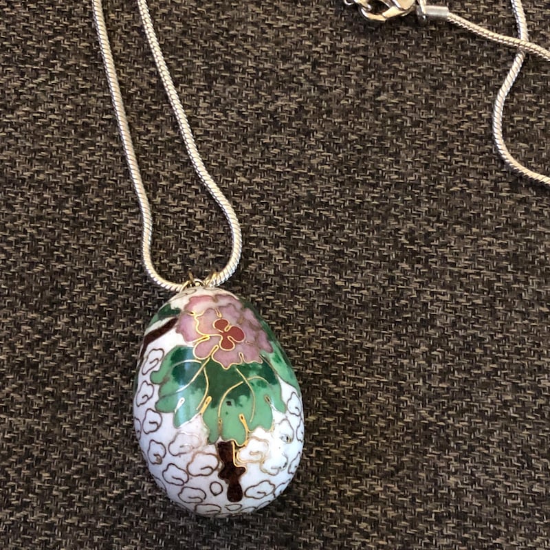 Vintage Egg Shape Pendant - Etsy