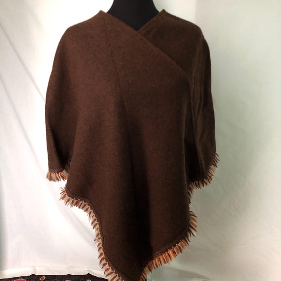 1960s Scottish short brown wool cape - Gem