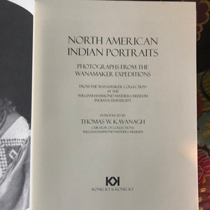 1996 North American Indian Portraits Wanamaker Expeditions | Etsy