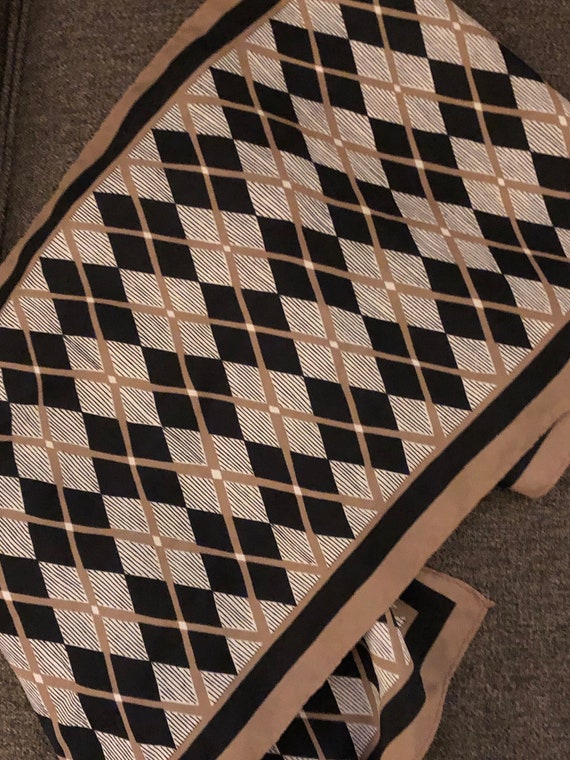 1960s Vera argyle pattern silk scarf - Gem