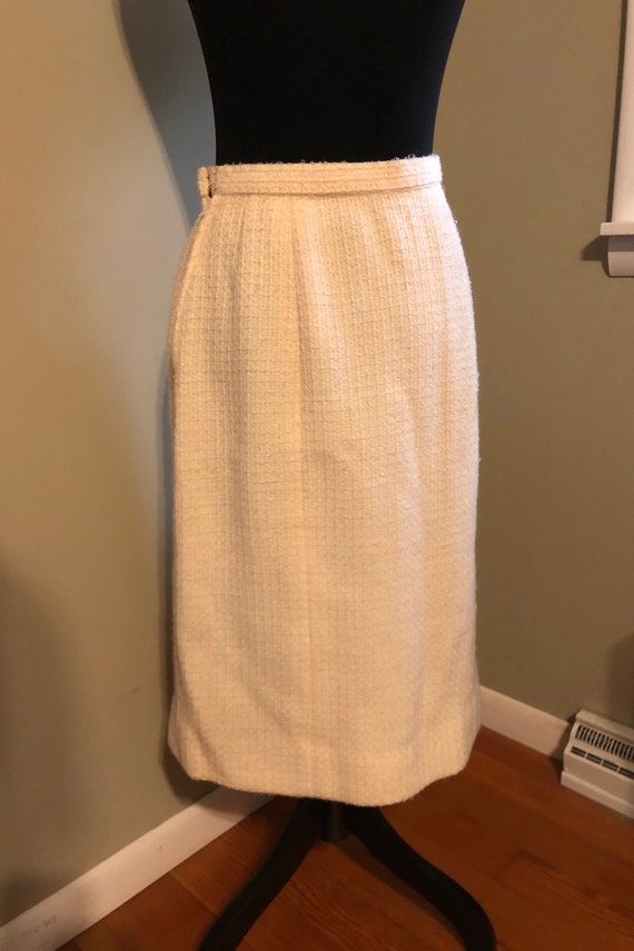 1960s Jablow Originals textured weave wool winter whi… - Gem