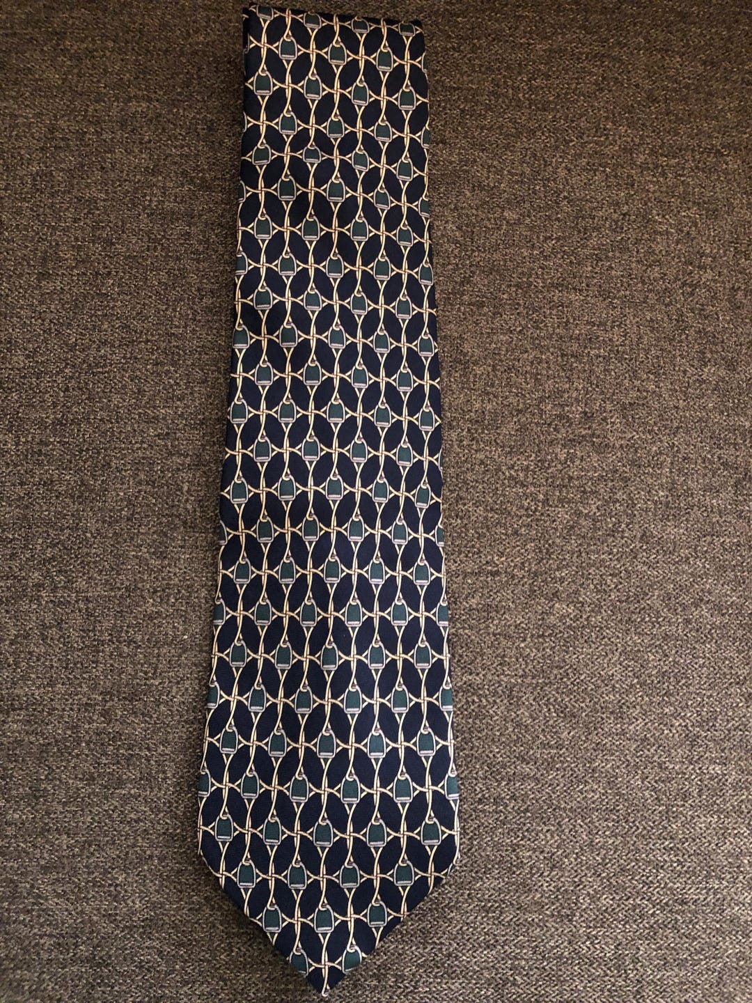 Vintage Paolo Gucci Dark Blue Equestrian Motif Silk Necktie - Etsy