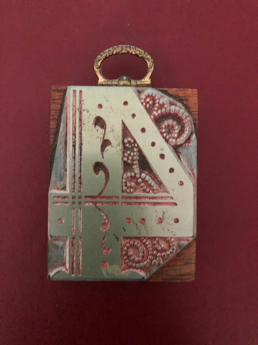 Number 4 Printers Block With Scrollwork - Etsy