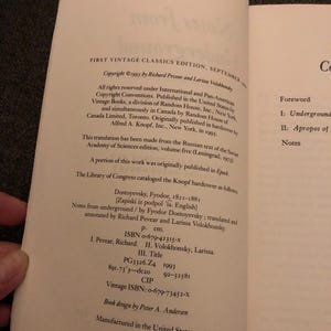 1993 Notes From Underground Fyodor Dostoyevsky Vintage Classics - Etsy