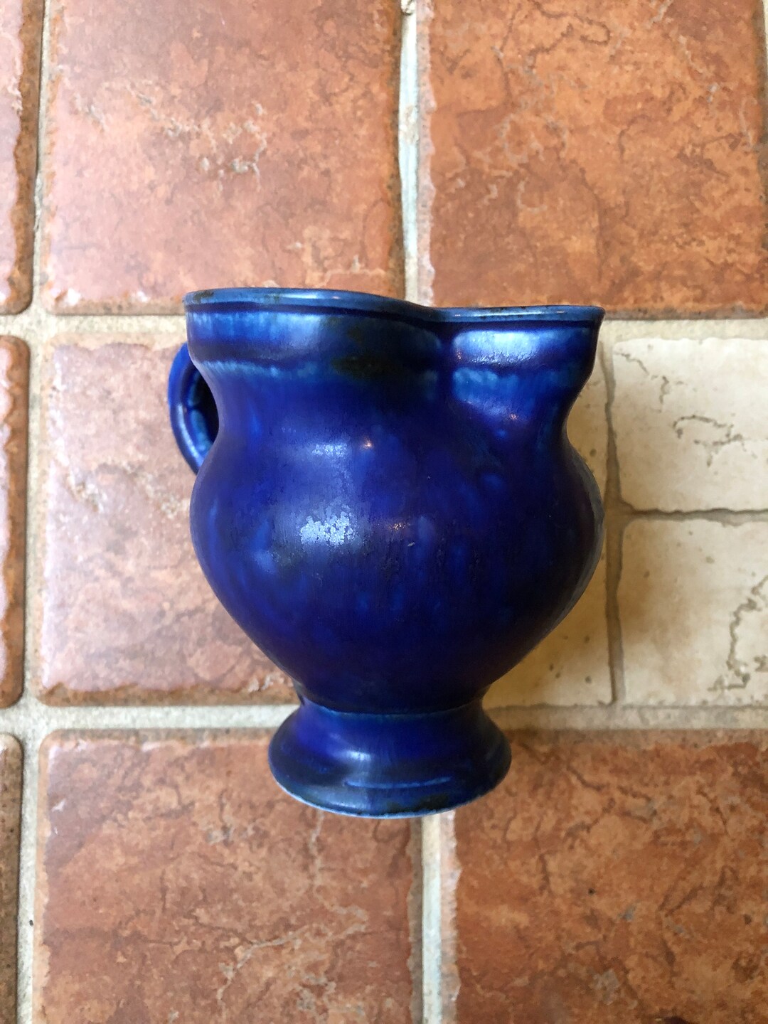 Intense Cobalt Blue Ceramic Pitcher - Etsy