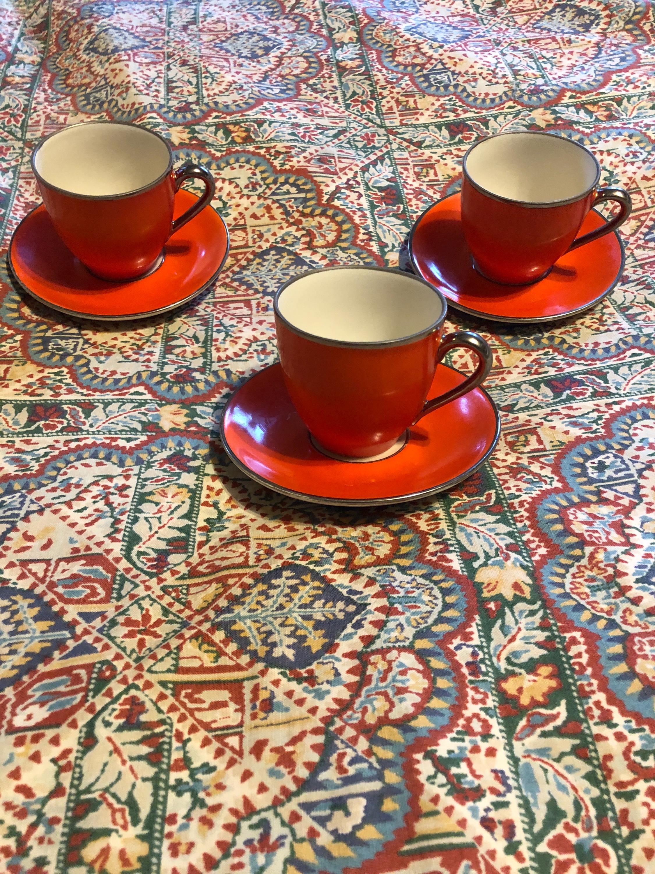 1930s Set of Three Manning and Bowman Fraunfelter Meriden Red Orange ...