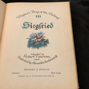 1939 Wagner’s Ring of the Nibelung Siegfried Robert Lawrence Grosset and Dunlap - Etsy