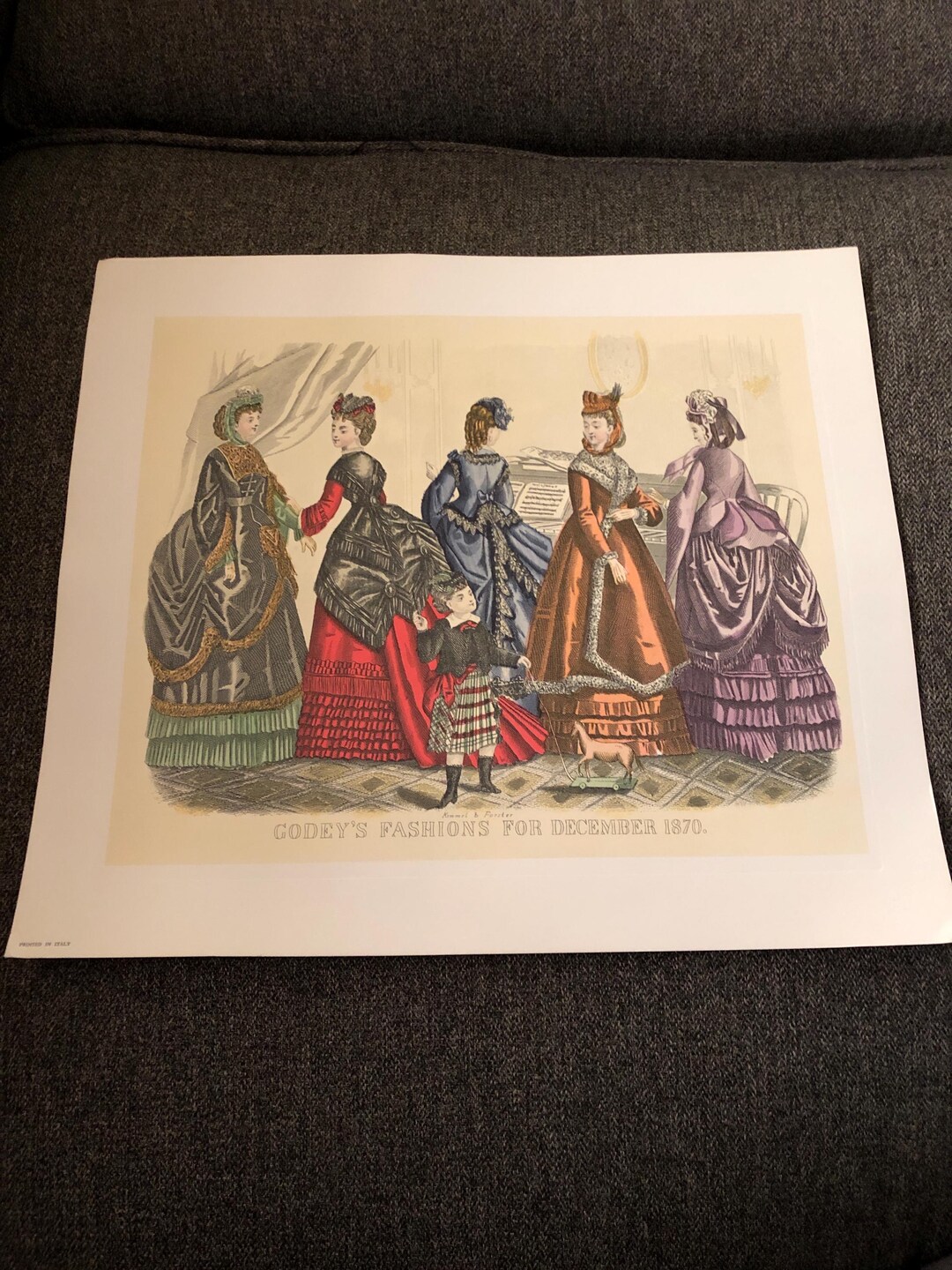 Godey’s Fashions for December 1870 Print - Etsy